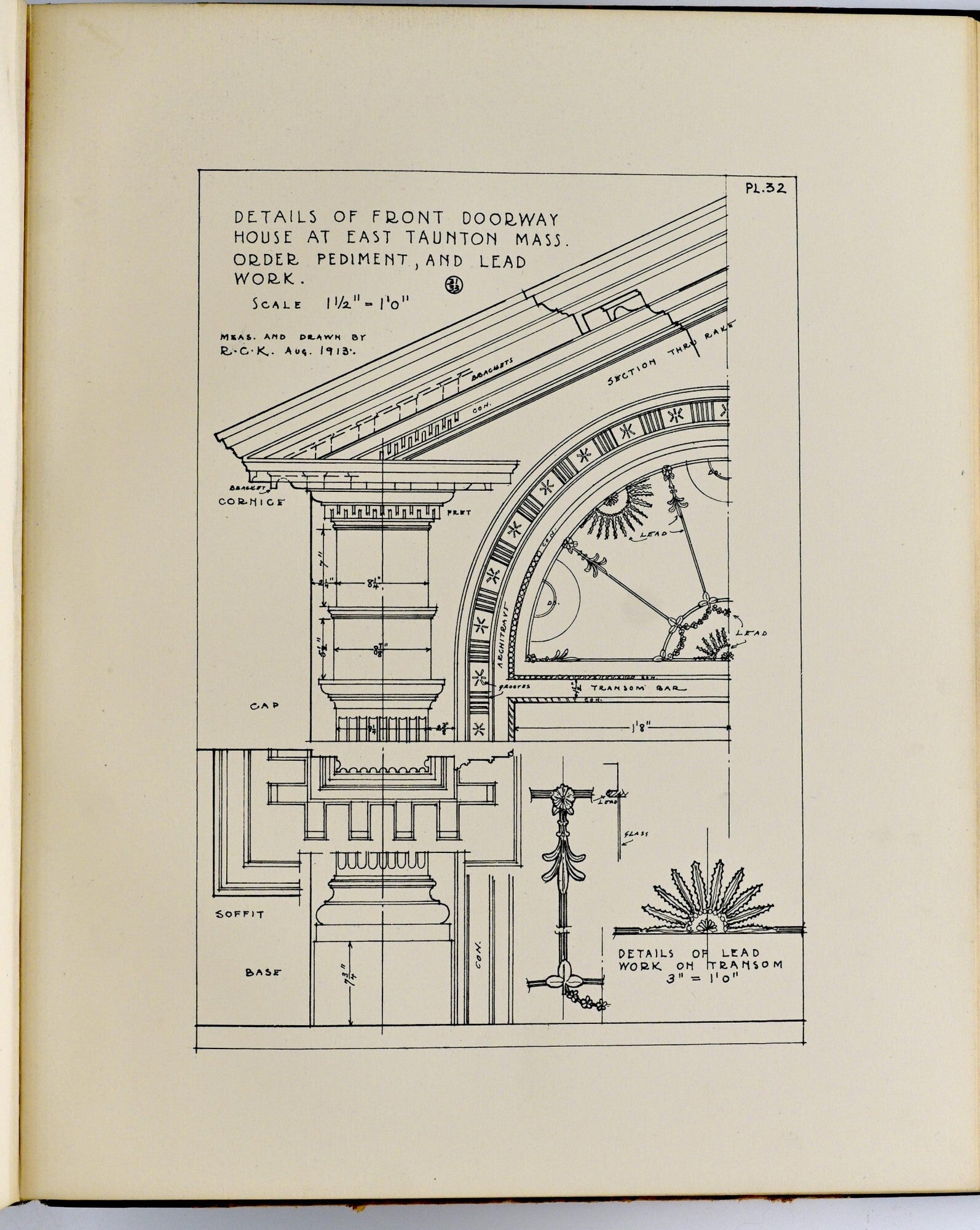 ARCHITECTURE NEW ENGLAND GEORGIAN ARCHITECTURE 55 MEASURED DRAWINGS ...